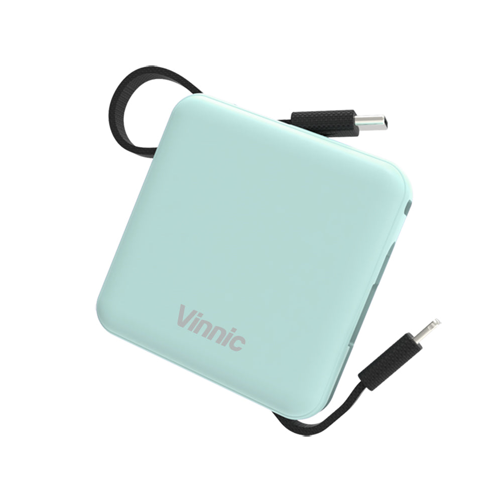 Vinnic DAMAVAND 5000mAh Mini Powerbank with Built-in Cable